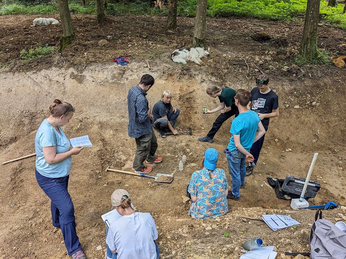 Geländepraktikum zur physischen Geographie und Bodenkunde des Universitätswalds - EFRE-MainPro